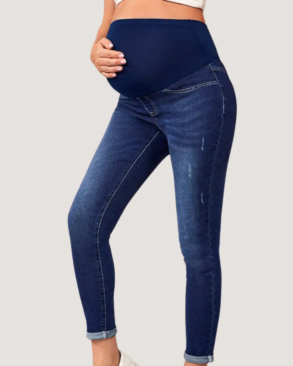 Blue Maternity Jeans - AhlaShape